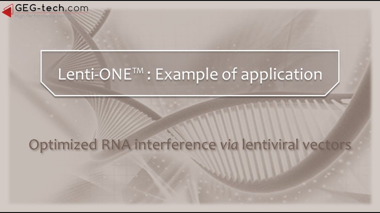 Optimized RNA interference via lentiviral vectors - YouTube