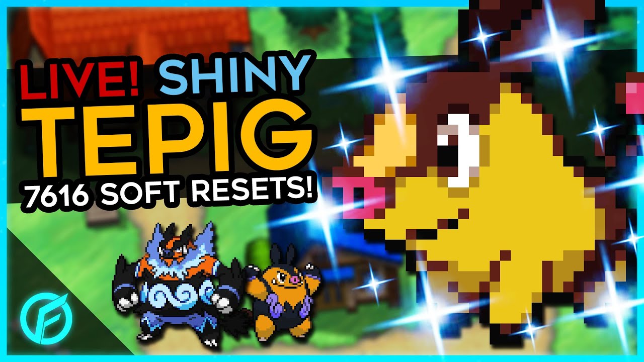 LIVE! SHINY TEPIG! after 7616 Soft Resets! - Pokemon Black/White - YouTube