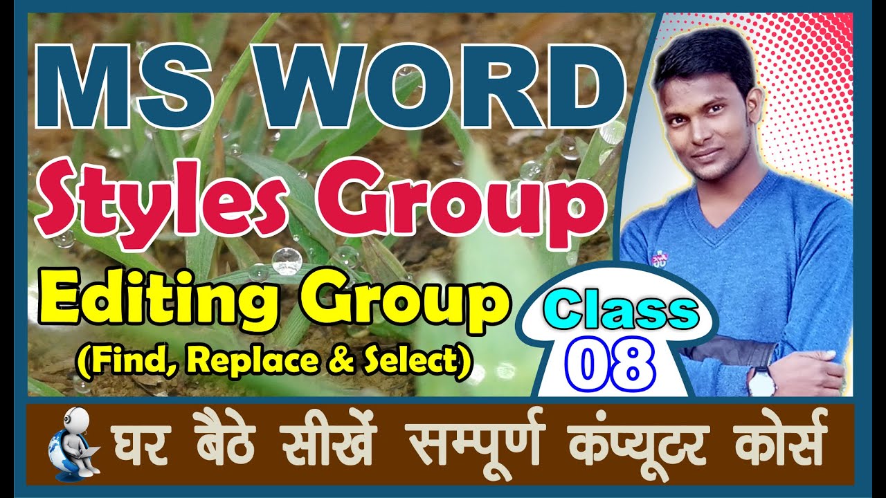 Styles Group | Create Shortcut Key for Formatting | EditingGroup | Find ...
