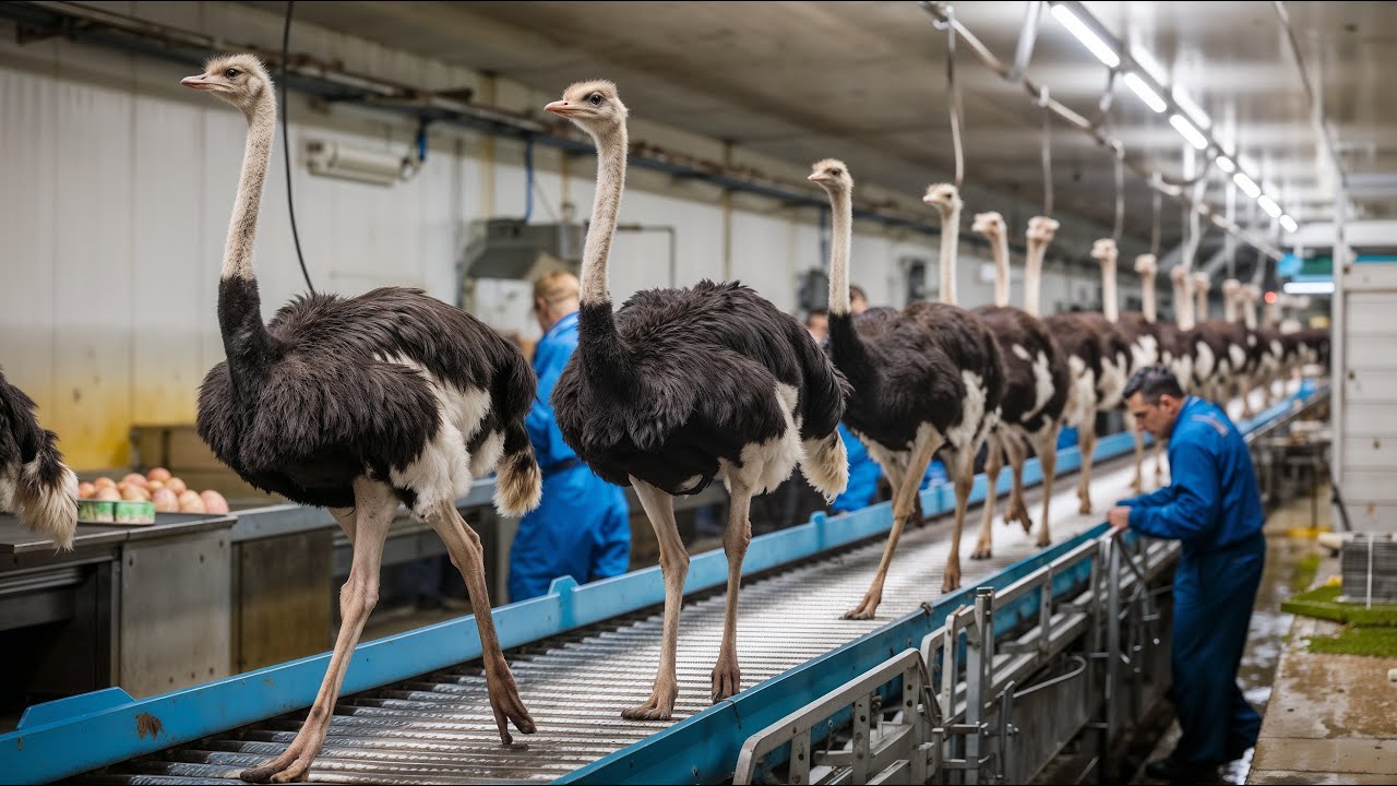 Farmers Raise Millions of Ostriches Every Year - Ostrich Farm - YouTube
