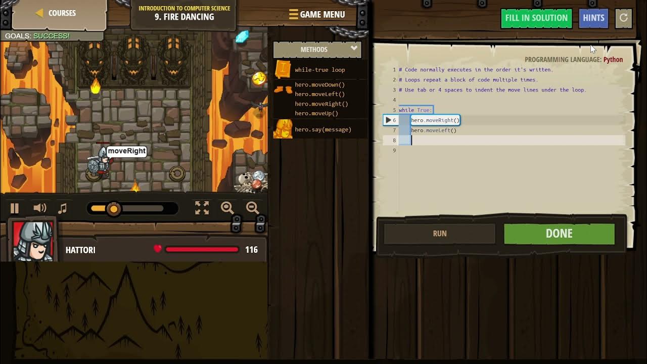 CodeCombat level 9 answer - YouTube