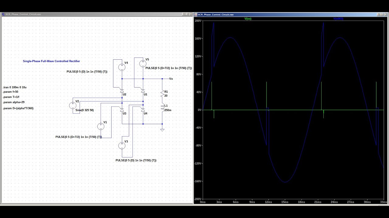 Electronic Basic 1:LTSpice Design And Simulate SCR Phase Control ...