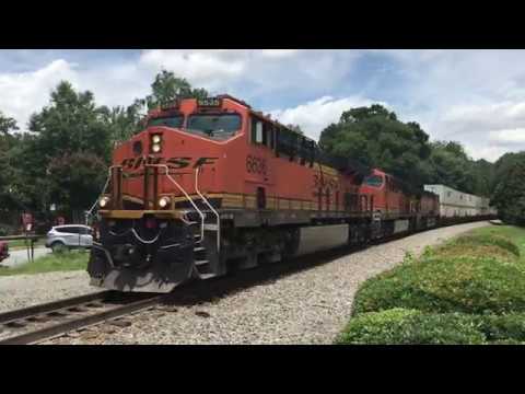 BNSF 6636 Leads NS 221 Thru Norcross, GA 6/25/19 - YouTube