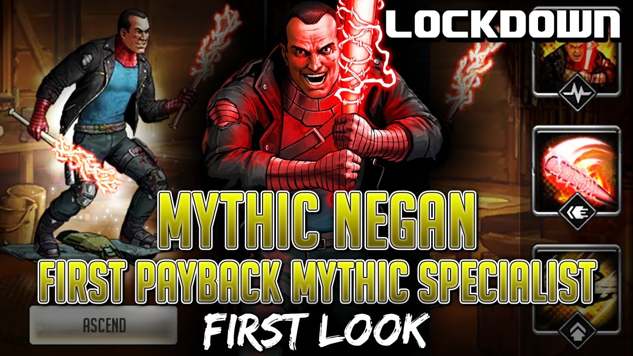 TWD RTS: Mythic Negan 2000, First Payback Specialist! The Walking Dead ...