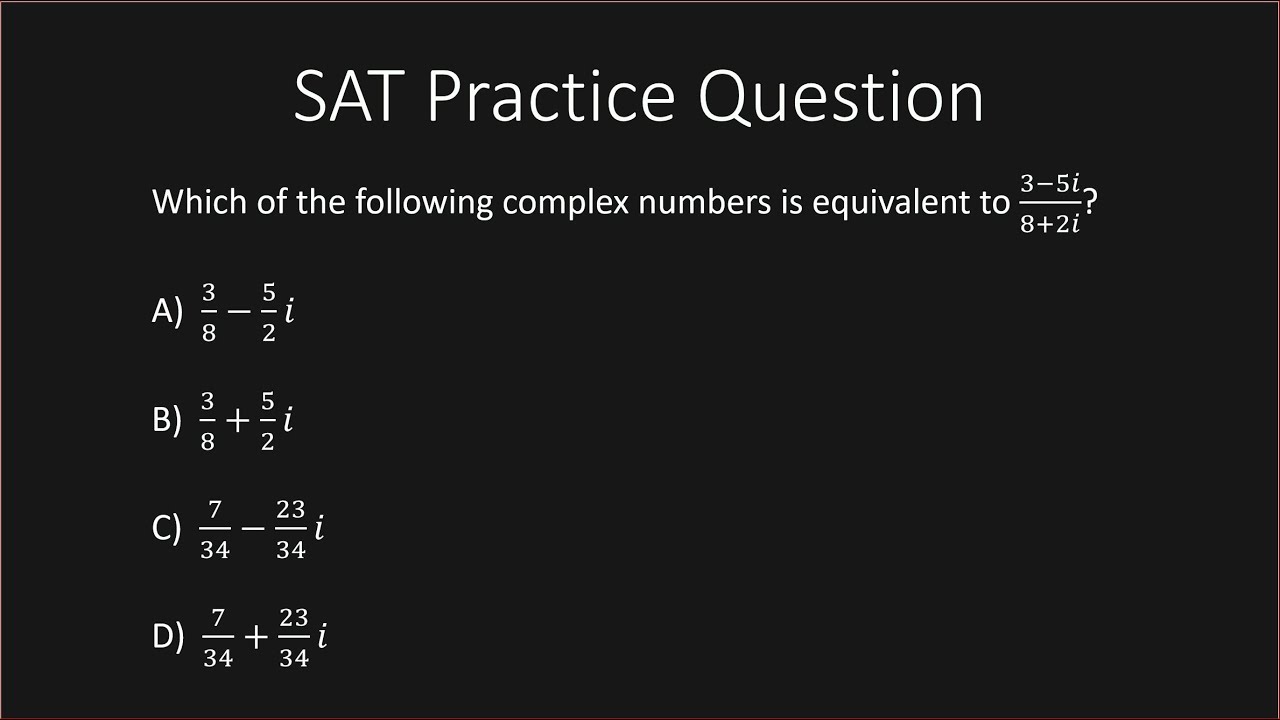 SAT Question Example 4 (CAN YOU SOLVE THIS??????) - YouTube
