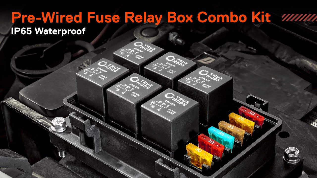 TRUE MODS Universal Waterproof Pre-Wired Fuse and Relay Box - YouTube