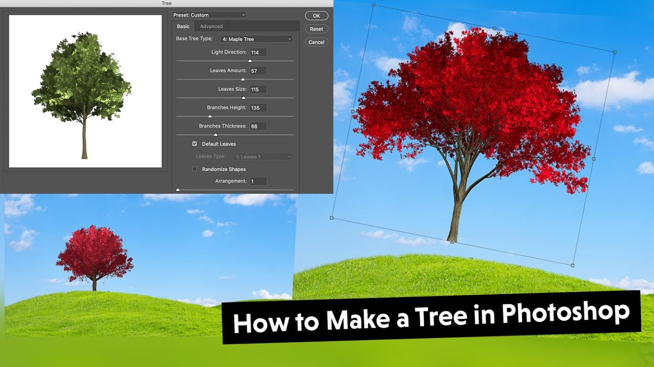 How to Make a Tree in Photoshop 2020 - YouTube