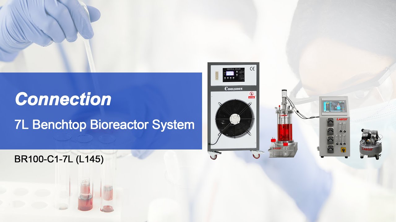 Lab1st Benchtop Bioreactor System Connection BR100-C1-7L (L145) - YouTube