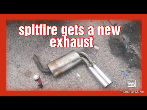 Triumph spitfire stainless Bell exhaust fitted and walk around - YouTube