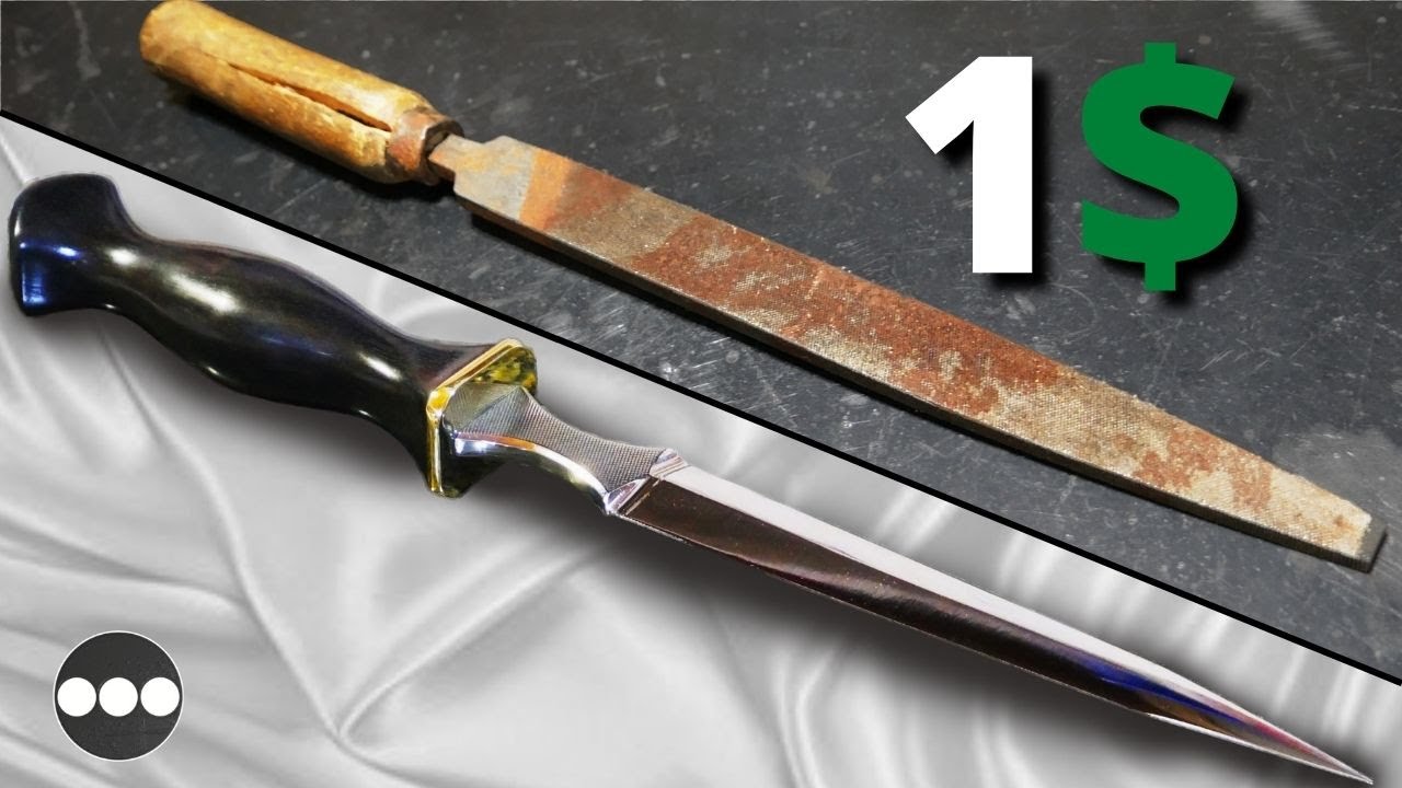 Knife Making - Dagger From a Rusty File - YouTube