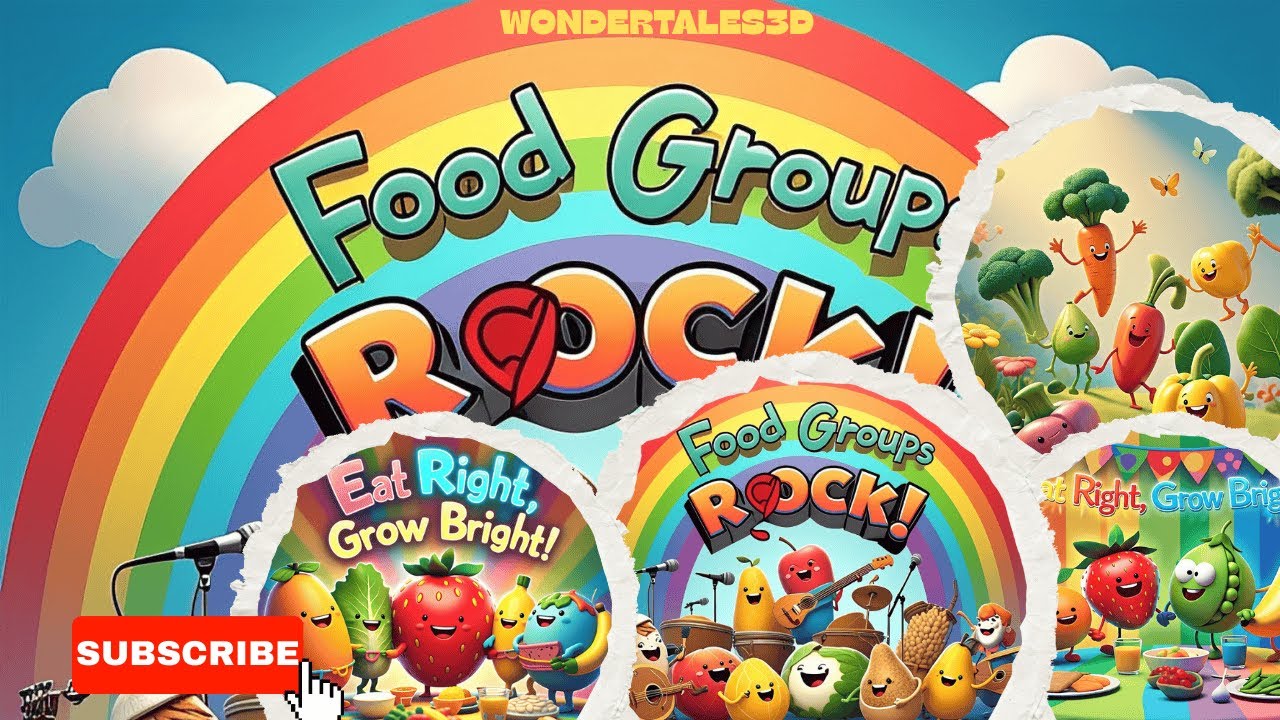 Food group rocks|Healthy food song for kids|Amazing food groups for ...