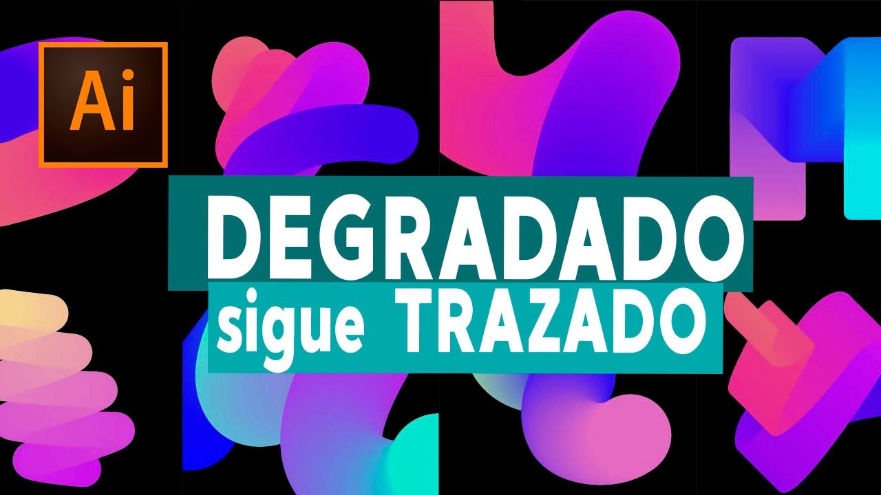 Cómo hacer un DEGRADADO que SIGA un TRAZADO en Illustrator cc - YouTube