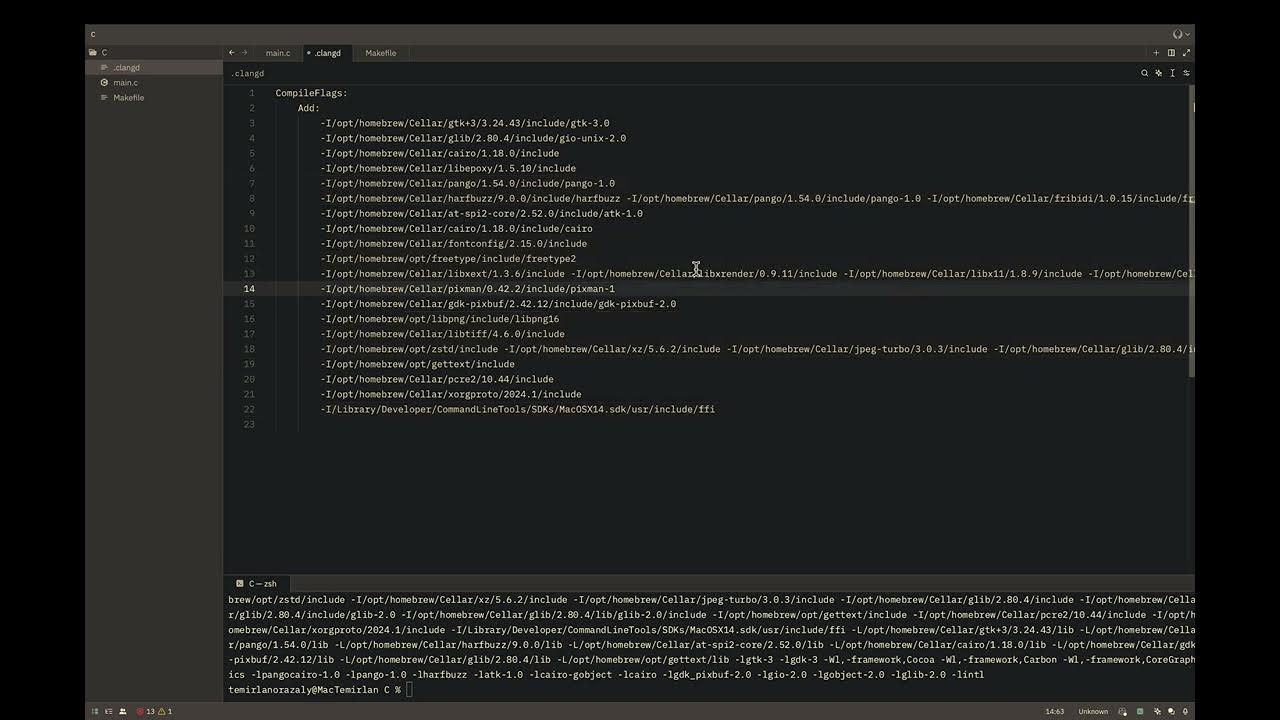 GTK. C, Include error. On MacOS - YouTube