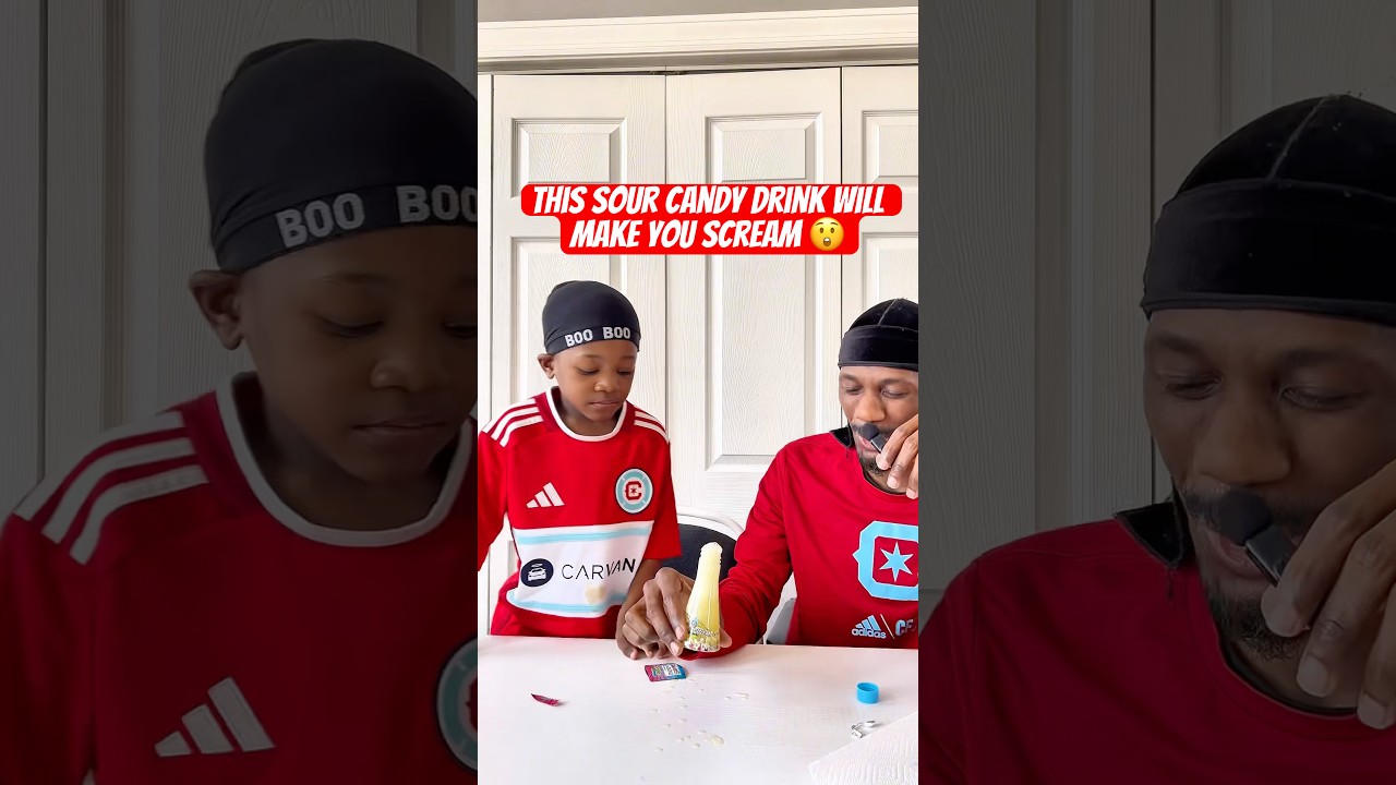 First Time Trying Sour Rizzy Candy Drink #shorts - YouTube