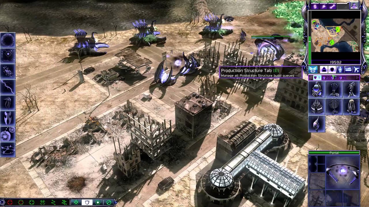 Command and Conquer 3 Tiberium Wars skirmish - scrin - YouTube