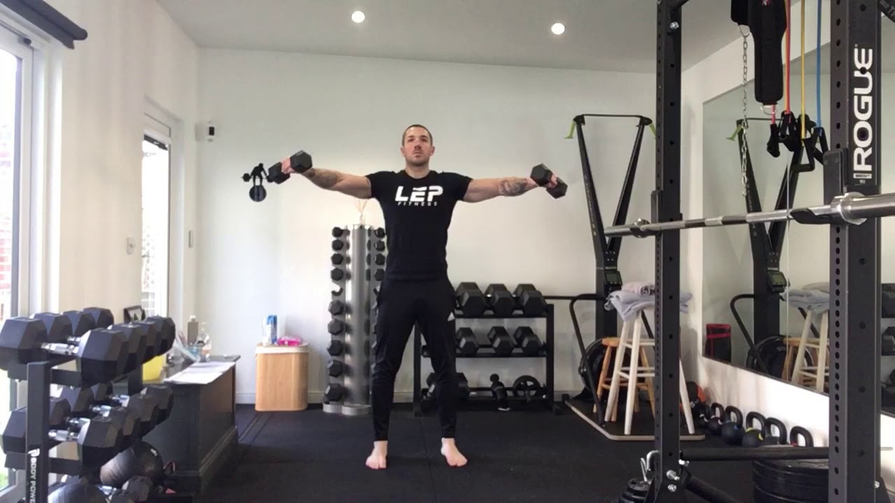 Dumbbell side raises - YouTube