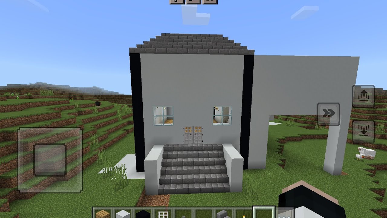 how to build a white black modern house in Minecraft - YouTube