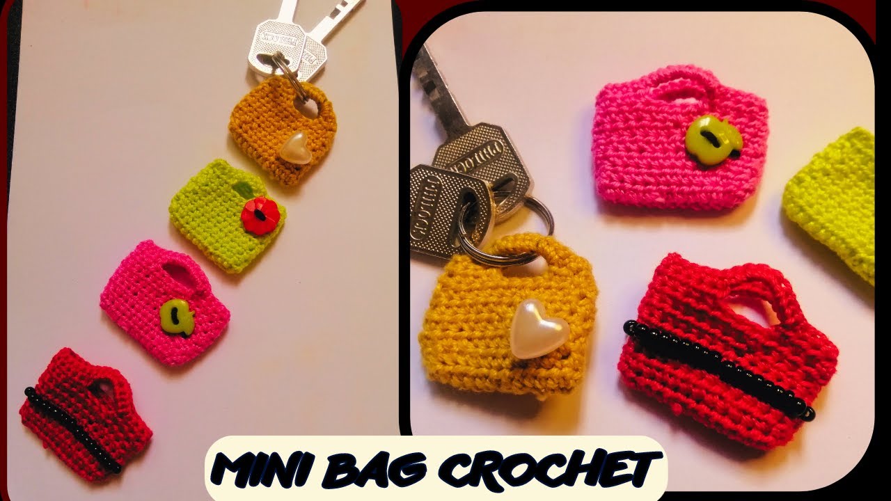 CROCHET-MINI BAG-KEYCHAIN - YouTube