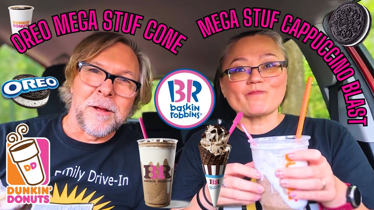 Baskin Robbins Oreo Mega Stuf Cone and Oreo Mega Stuf Cappuccino Blast ...