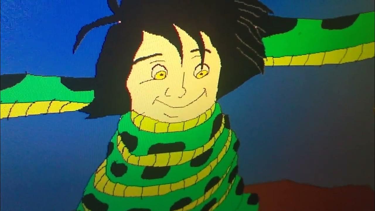 Kaa & Mowgli coils from the jungle book cartoon artwork - YouTube