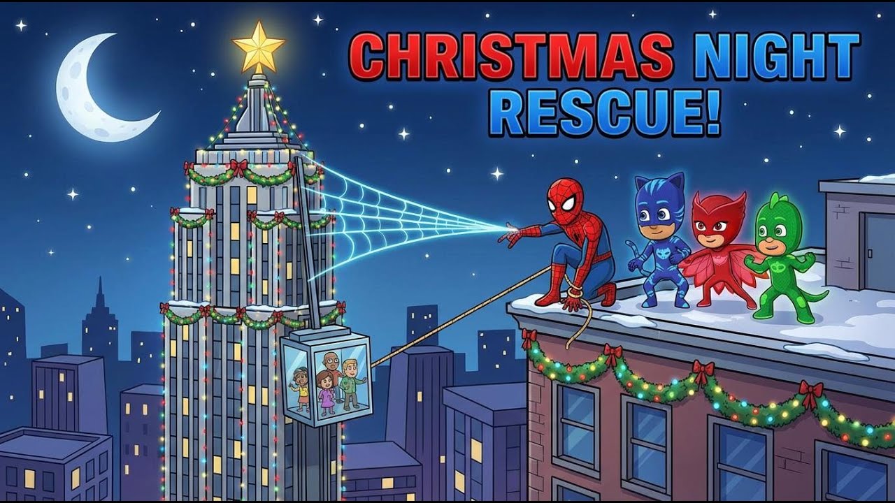 Spider‑Man & PJ Masks Christmas Night Rescue 🎅🏙️ - YouTube