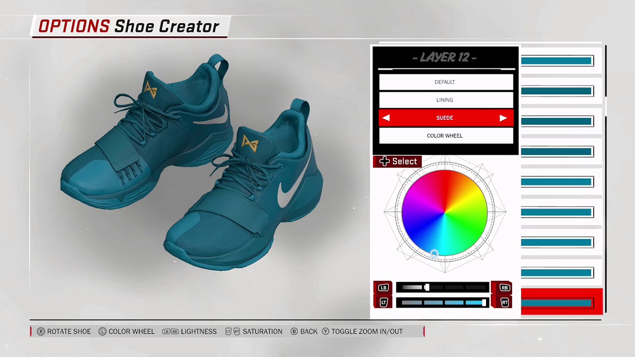 NBA 2K18 Shoe Creator - Nike PG 1 Custom "Sky Blue" - YouTube