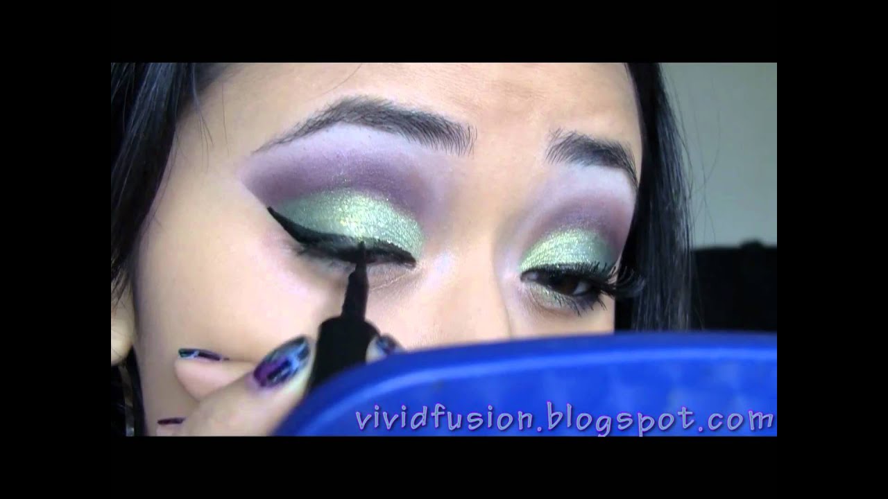 Lime Grape: Green and Purple eyeshadow tutorial - YouTube