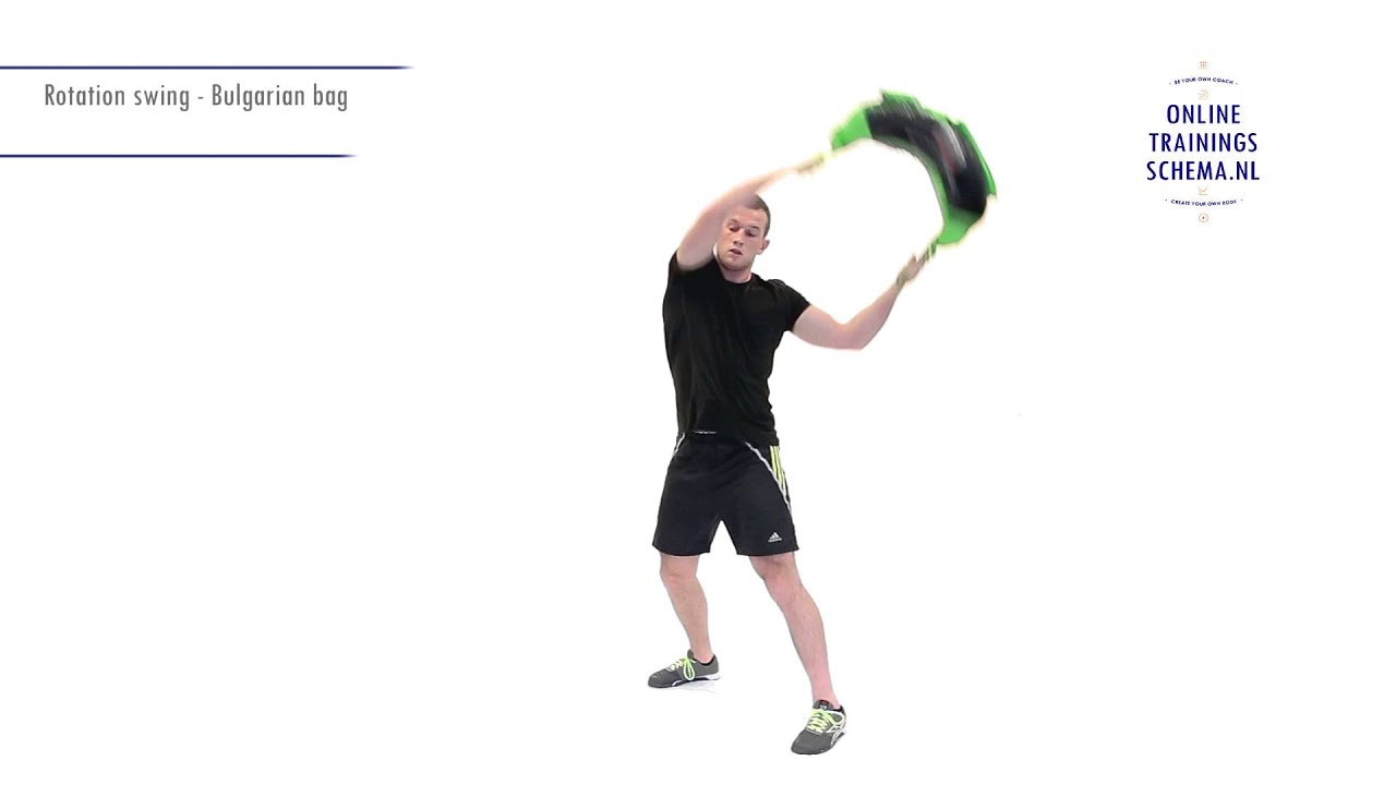 Rotation swing Bulgarian bag - Full body oefening ...