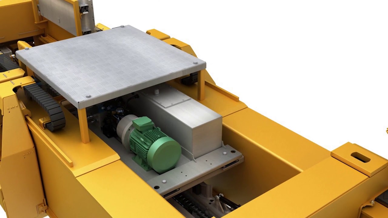 Container spreader for ports and intermodal terminals - YouTube