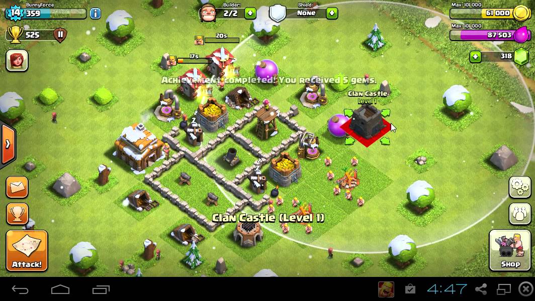 Let's Play Clash of Clans (Defenses No Go) - Clan Castle Upgrade And ...