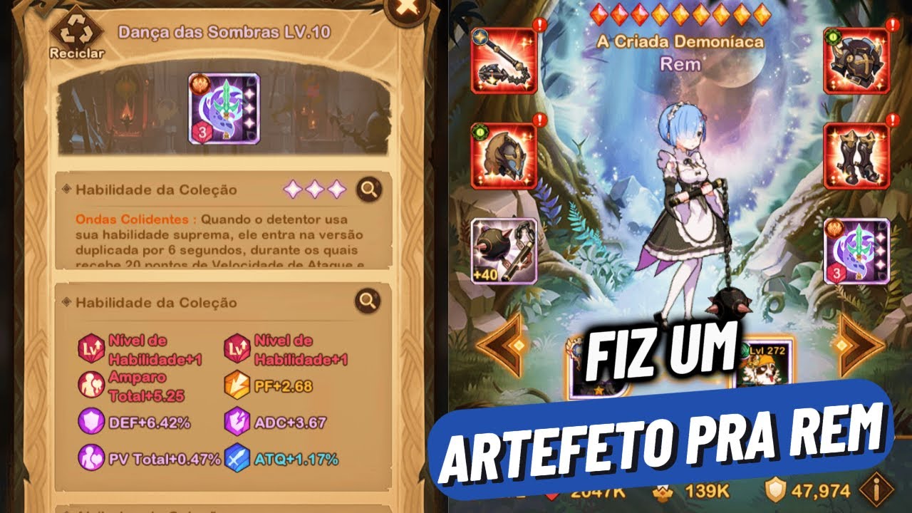 FIZ UM ARTEFATO PRA REM - AFK ARENA - YouTube