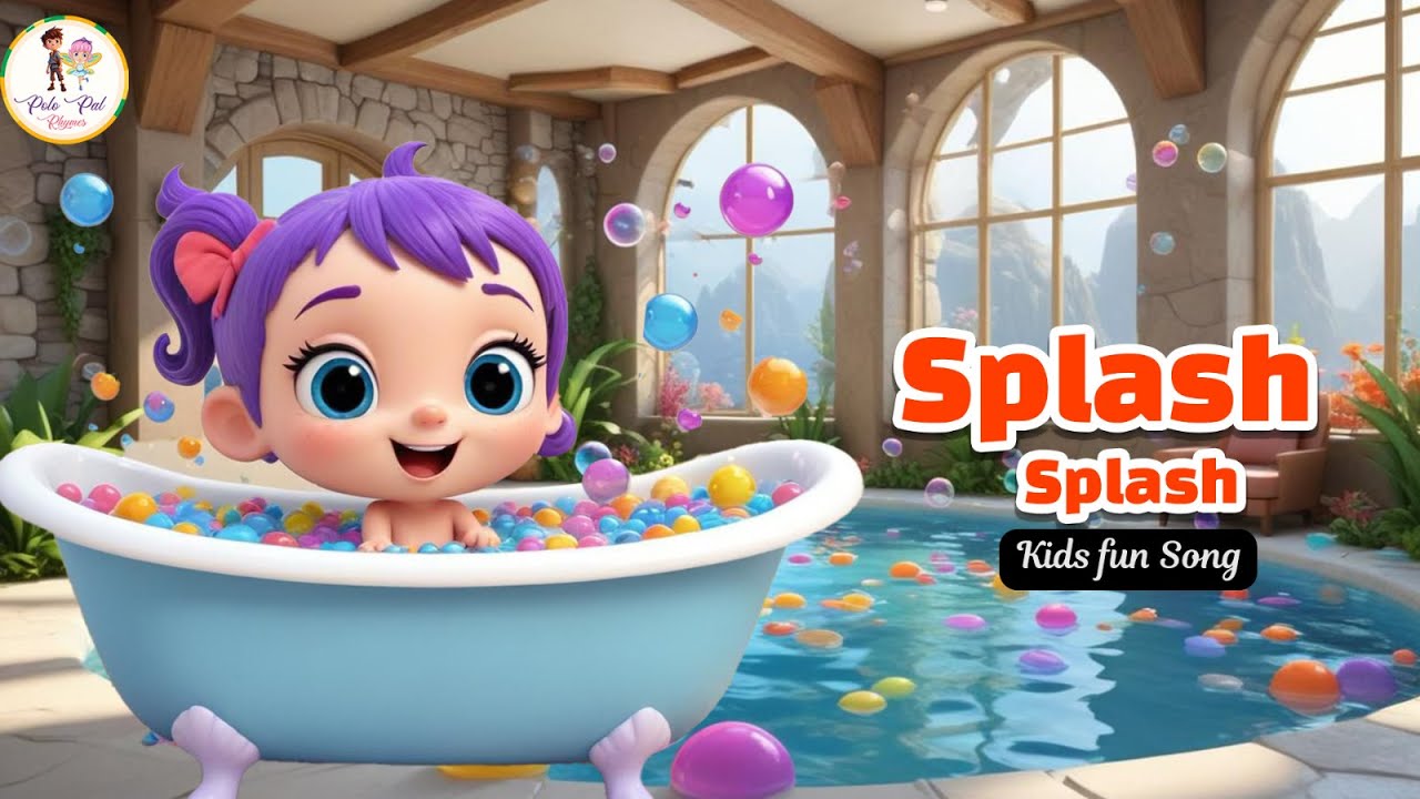 Splash Splash Kids Song | Nursery Rhyme | Polo Pal Rhymes # ...