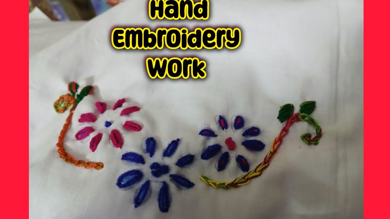 Handwork | Hand embroidery | Diy | Beautiful 😍 work | Fun 😁 with ...