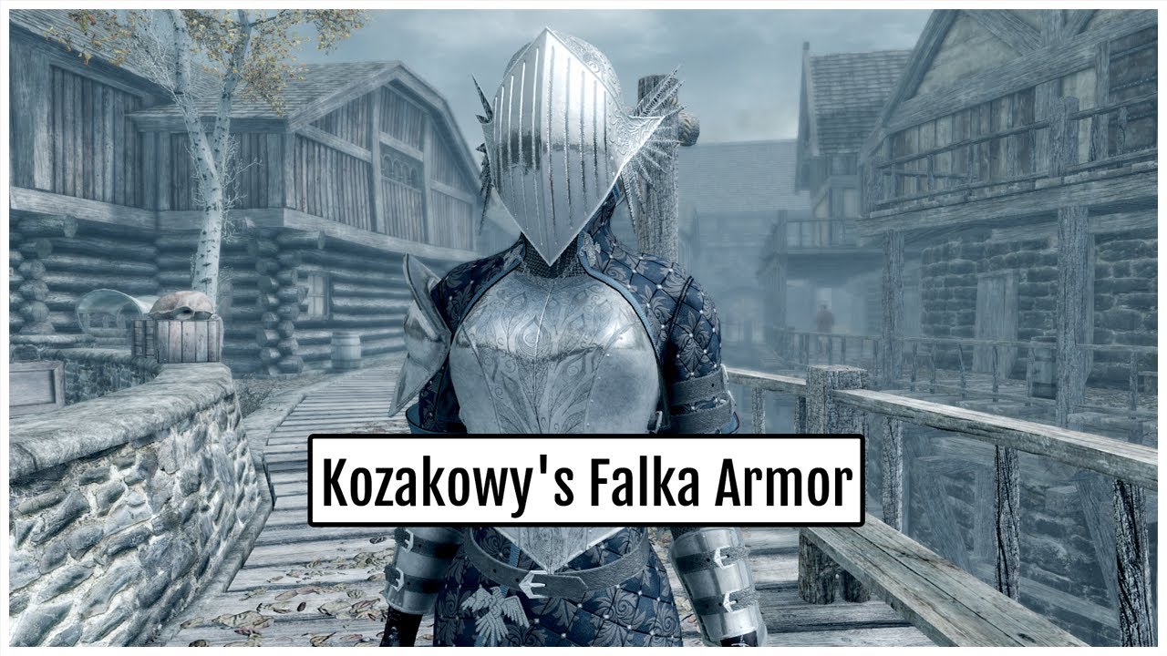 Skyrim Outfit Mods : Kozakowy's Falka Armor Showcase - YouTube