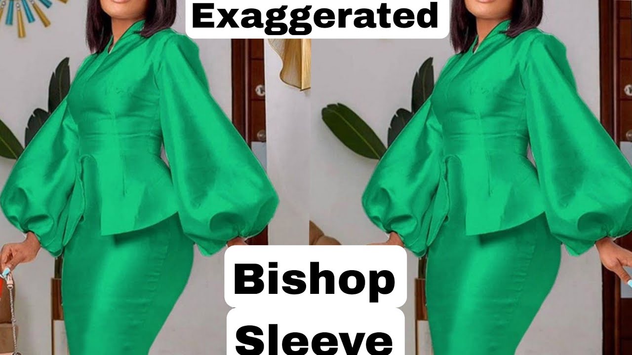How to draft a bishop sleeve pattern - YouTube