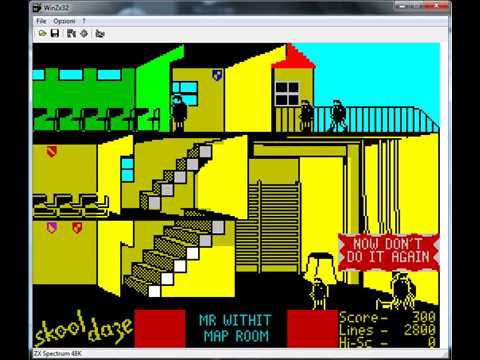 Skool Daze - ZX Spectrum - emulador WinZx32 v0.1 - YouTube