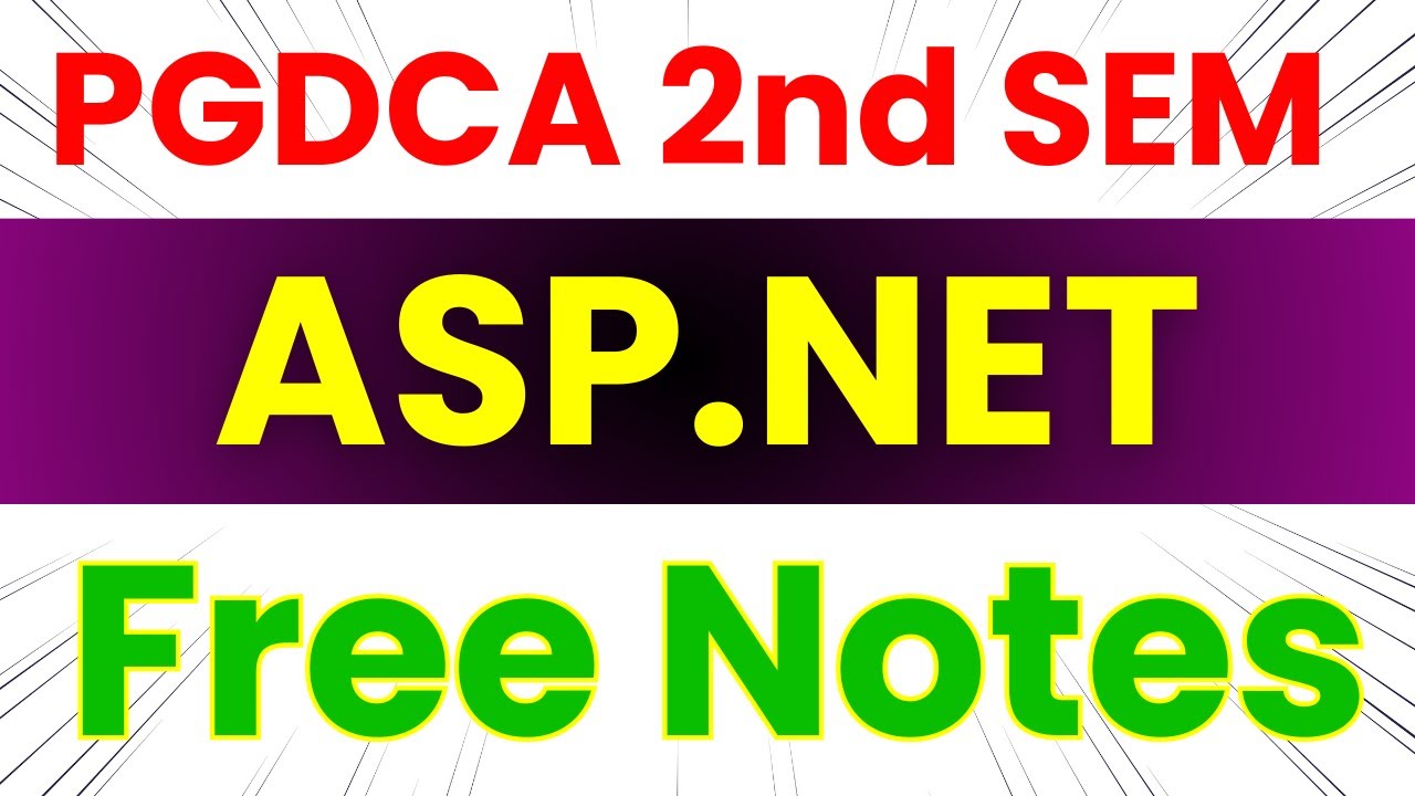 📚PGDCA 2nd Sem ASP Dot Net Notes Free in hindi | #exam #dca #pgdca ...