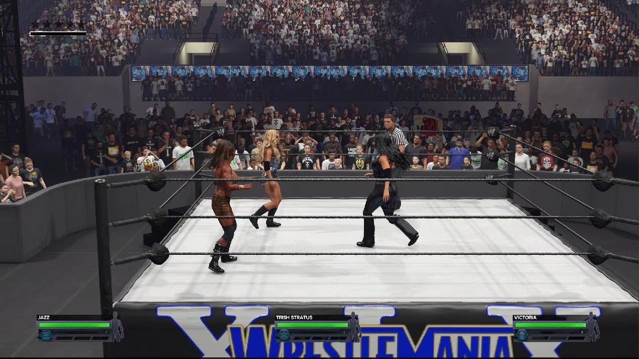 Trish Stratus vs Jazz vs Victoria Wrestlemania 19 recreation pt 3 - YouTube