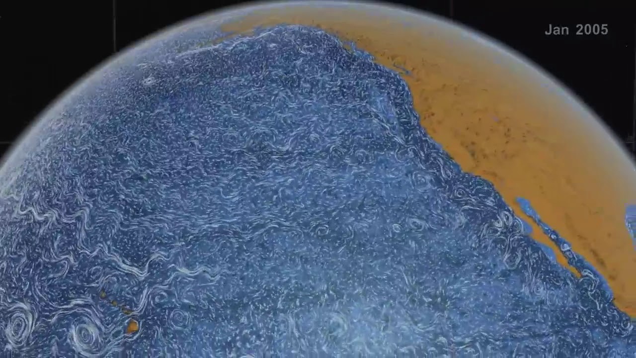 Mouvements des courants marins océaniques / Movement of ocean currents ...