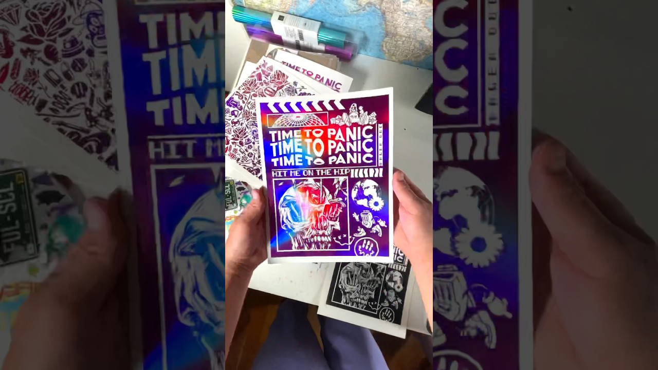 Making art… wow so cool… foil prints will be available at my art show ...