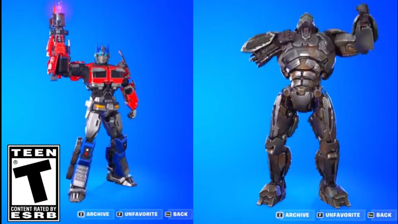 All Transformers’ Built-in Emotes | Fortnite Chapter 4 Season 3 - YouTube