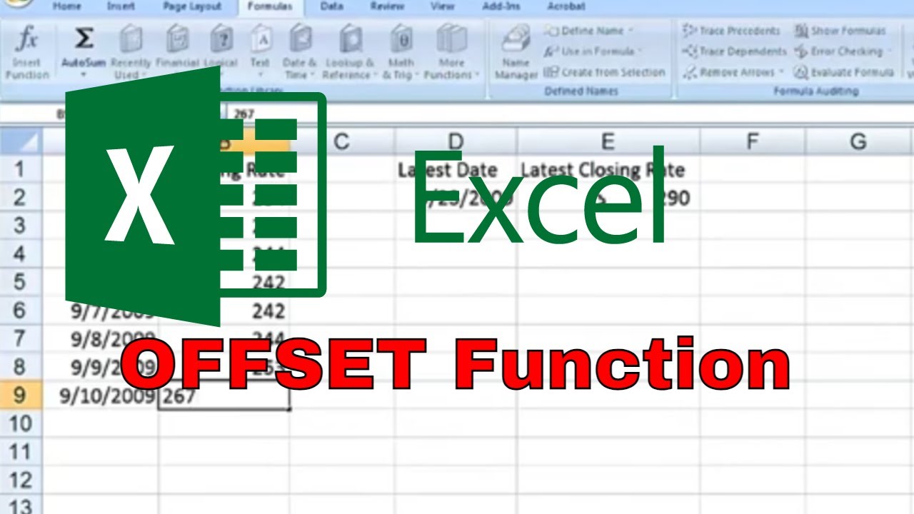 OFFSET Function to Fetch Data from Remote Cells - YouTube