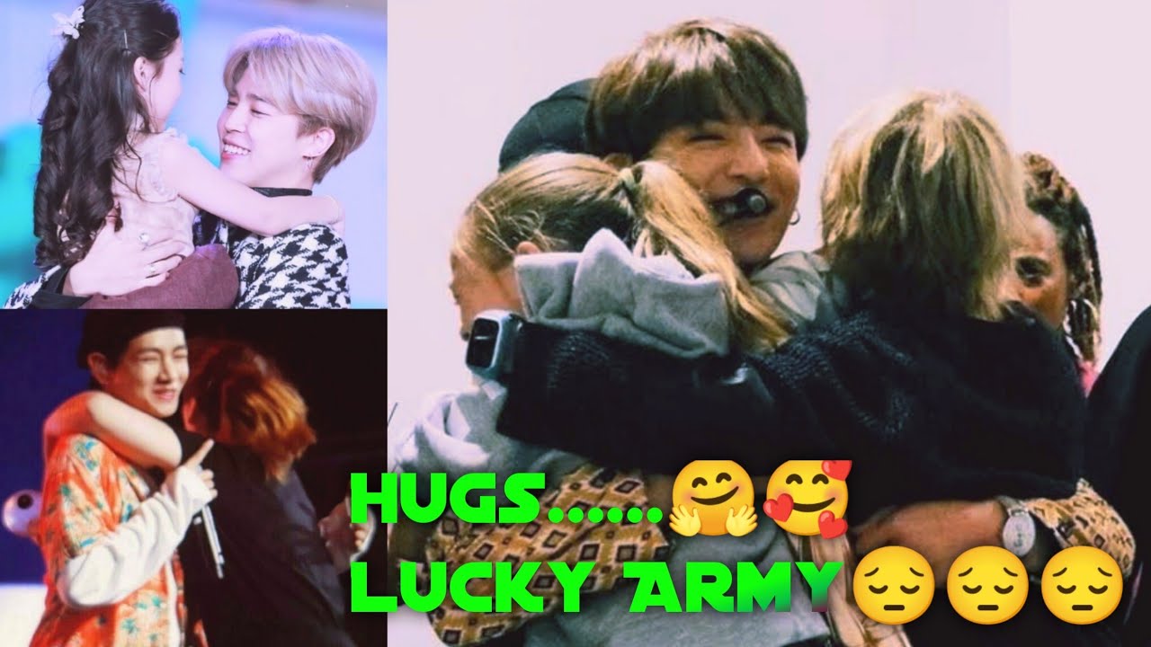 BTS🥰Jimin||teahyung||Jungkook cute hugs with fans and kids beautiful ...