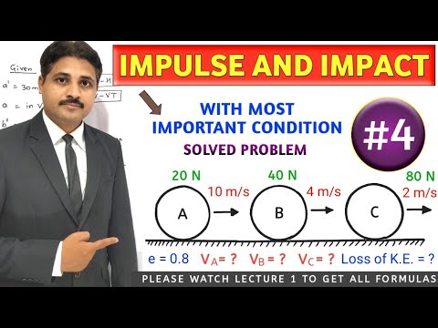 IMPULSE AND IMPACT SOLVED PROBLEM 4 IN ENGINEERING MECHANICS (LECTURE 5 ...