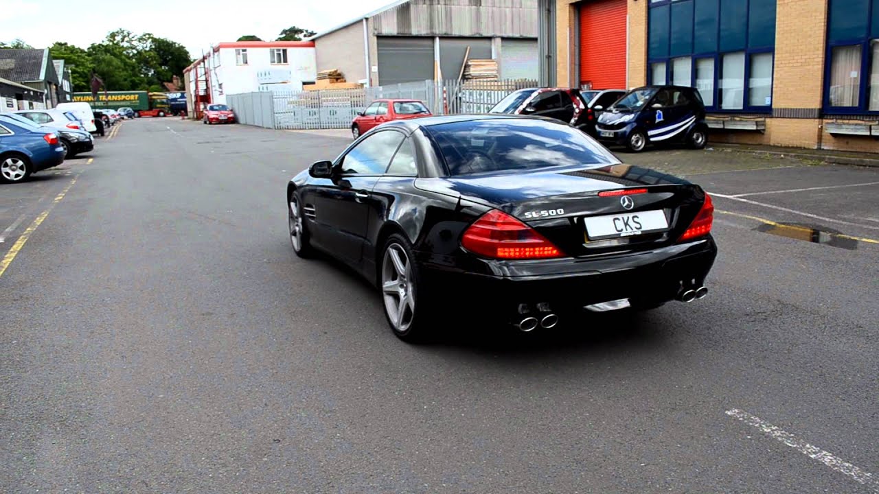 R230 SL500 CKS Sport Exhaust Rear Silencers - YouTube
