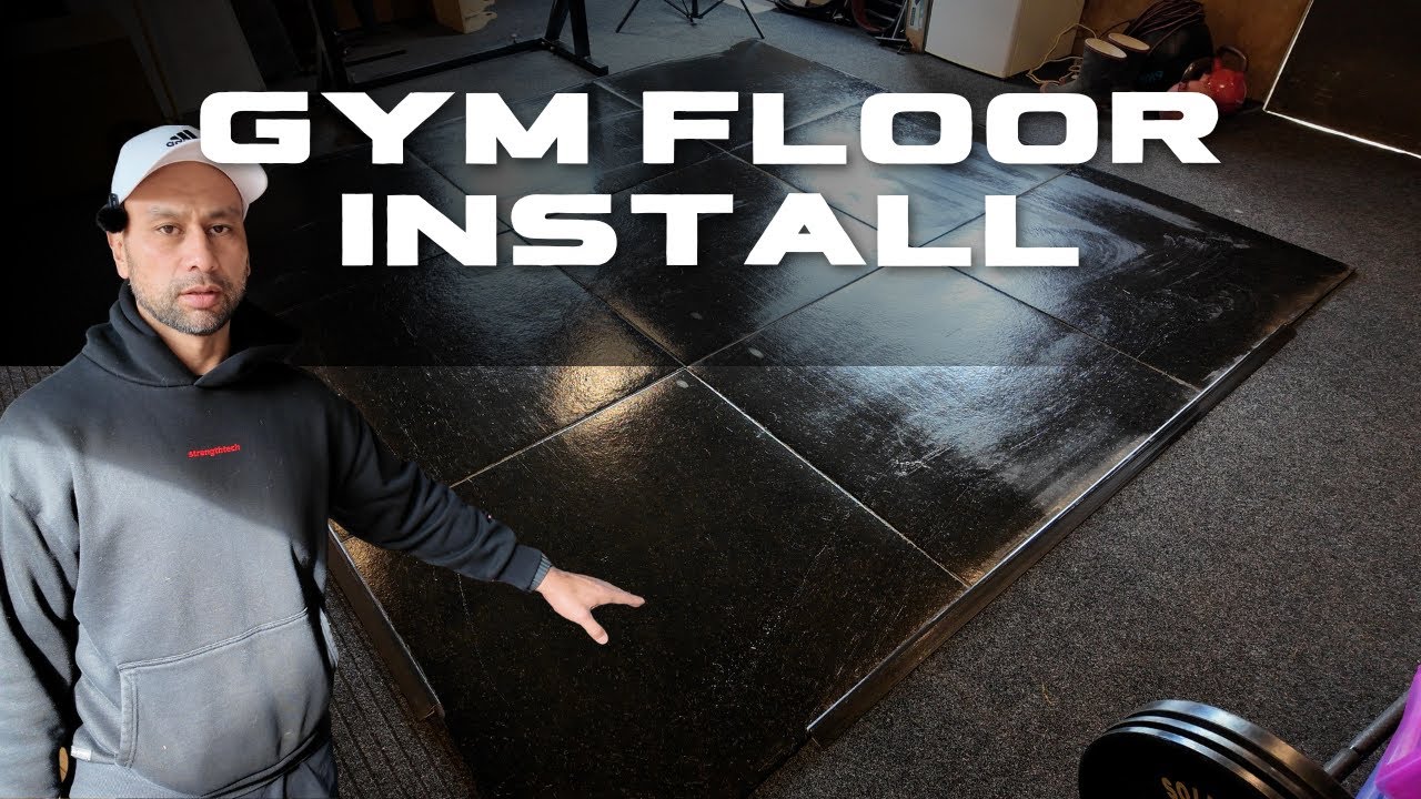 How to install gym flooring for you home gym. - YouTube