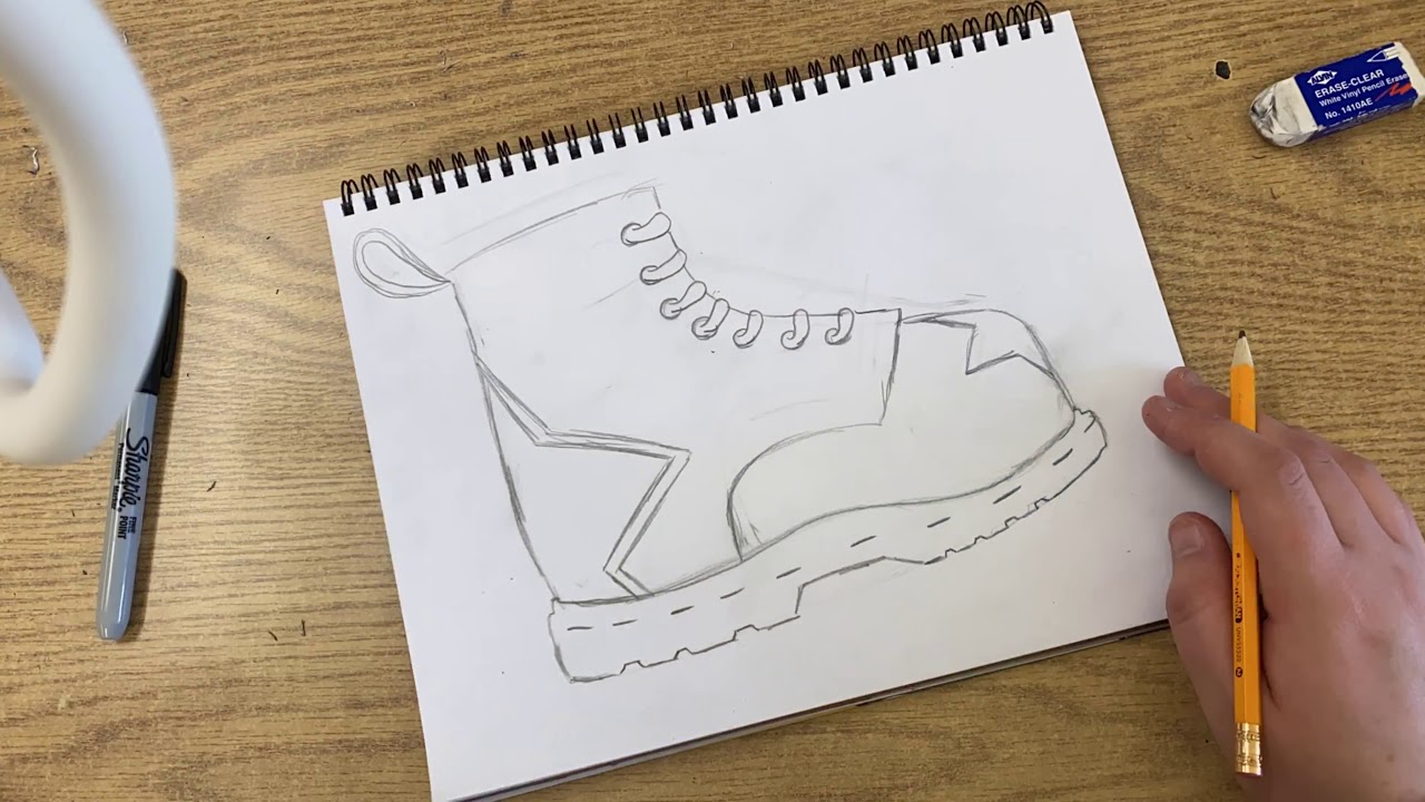 Form & Function || Shoe Design Pt.2 || Contour Line Sketch - YouTube