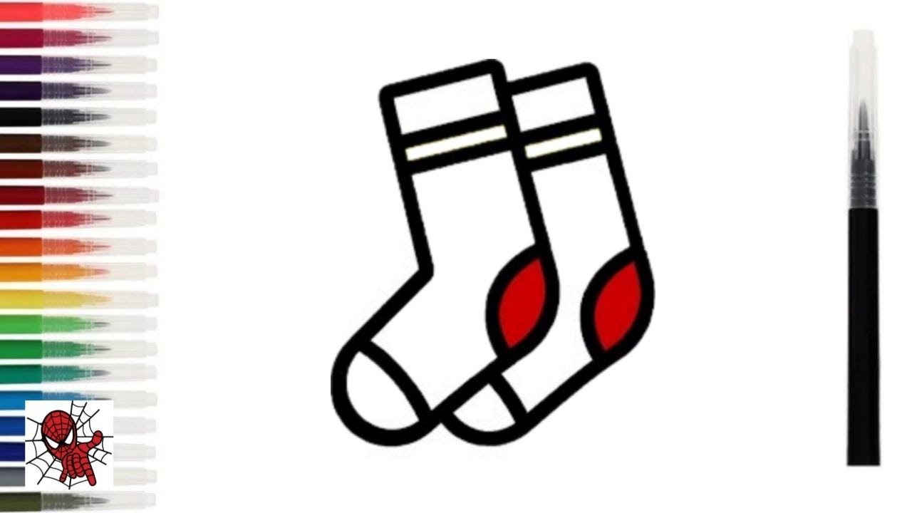 How to draw SOCKS Draw socks - YouTube