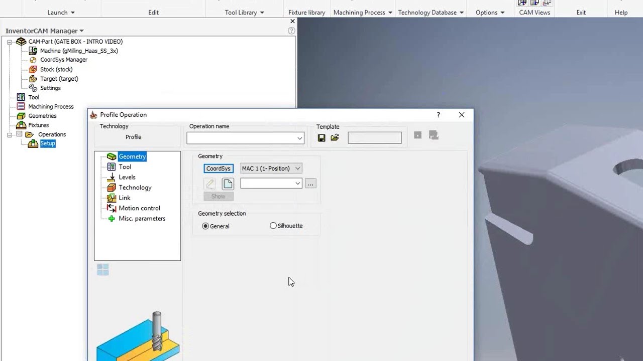 InventorCAM Introductory Video 06 Profile Toolpath - YouTube