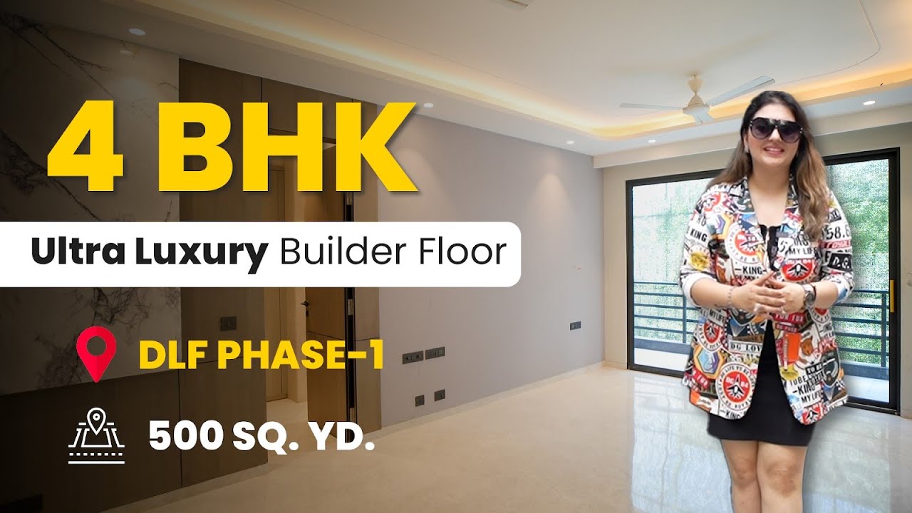 4BHK in Luxury Builder Floor in DLF Phase-1 | Luxury House Tour in ...